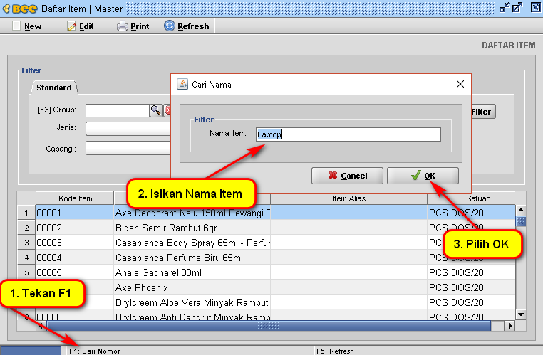 Cara Menampilkan Alias Item pada Nota Penjualan
