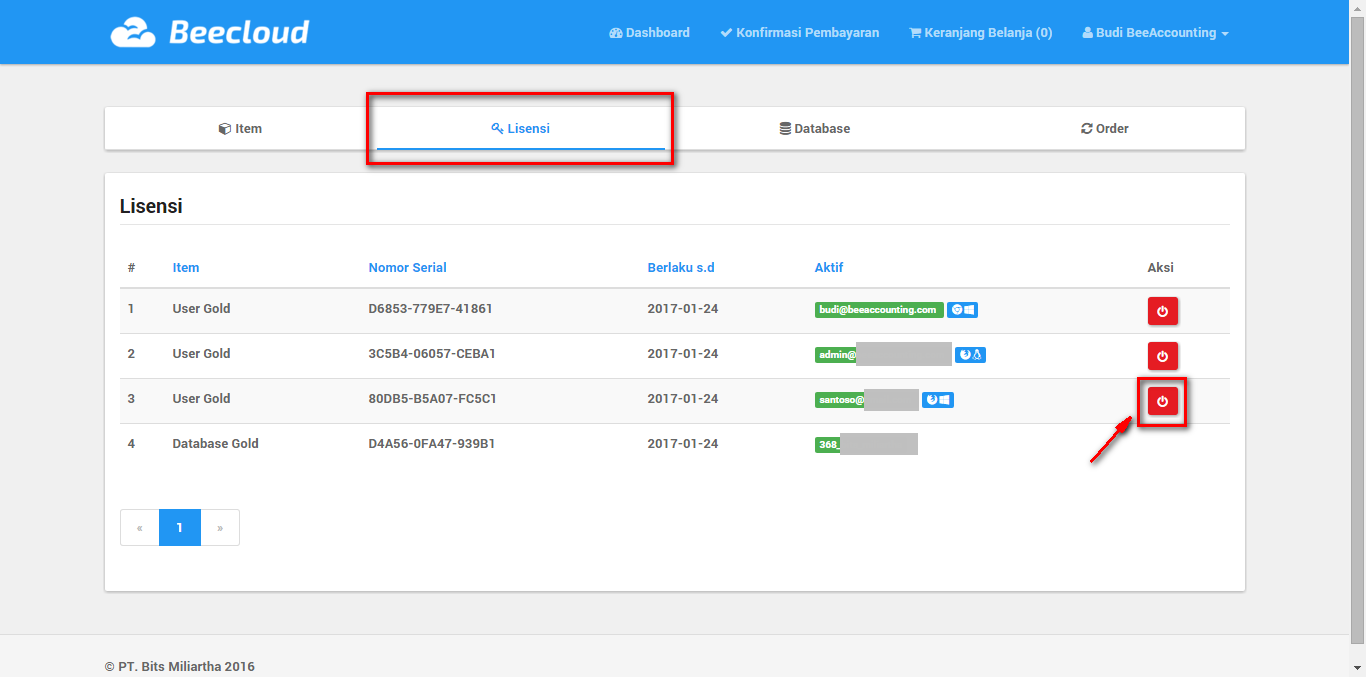 Cara Kick User Pengguna Beecloud